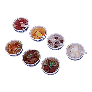 Fateanuki 1 6 Scale Doll House Food Desserts Chinese Characteristics Miniature Foods Dollhouse Toy Kitchen Dining Table Furnitures Decoration Accessories