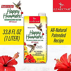 EZNectar Happy Hummers! Clear Ready-To-Use Hummingbird Nectar, 33.8 oz