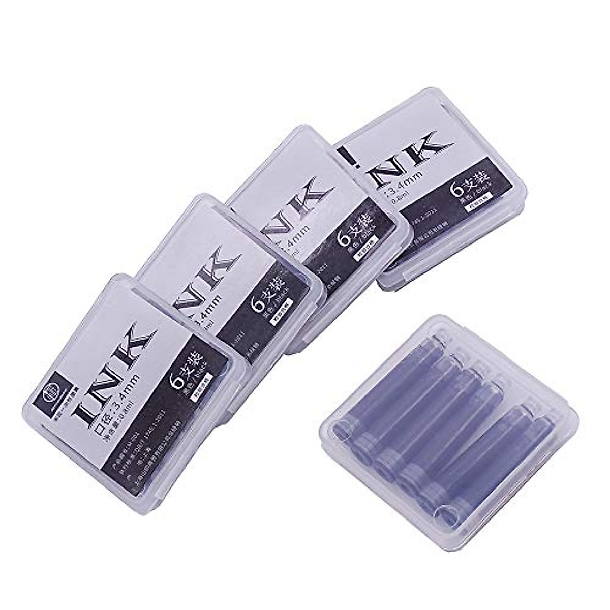 30 PCS Fountain Pen Black Ink Refill Cartridges Suitable for Hongdian Fountain Pen