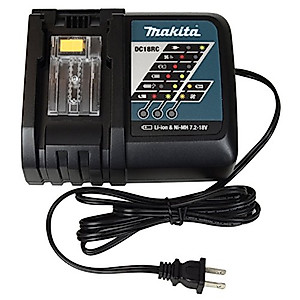 Makita DC18RC 7.2-18V Lithium Ion Battery Charger & (2) BL1830B 18V 3.0Ah Batteries