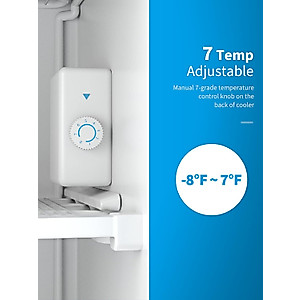 NAFORT Compact Upright Freezer 3.0 Cu. Ft. with Stainless Steel Single Door, Mini Freezing Machine with Reversible Door, 7 Grade Adjustable Thermostat for Home Office