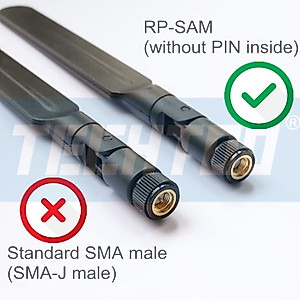 TECHTOO LTE Antenna 3G 4G Wide Band 5dbi 700-2600Mhz Omni Directional GSM WiFi Antenna with RP SMA Connector Compatible with Hotspot Router Spypoint Stealth Cam Tactacam Cuddeback Camera