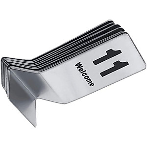 Stainless Steel Table Numbers Cards Signs, Double-Side Table Numbers 1-10/20/30/50/100, For Restaurants, Weddings, Bars, Table Top Reserved Digital Sign, Place Cards For Weddings (Size : 1-50)