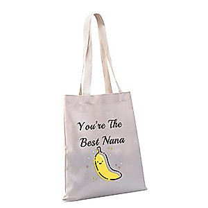 G2TUP Nana Banana Tote Bag Grandma Thank You Gift You’re The Best Nana Granny Tote Handbag (Nana Banana Tote Bag)