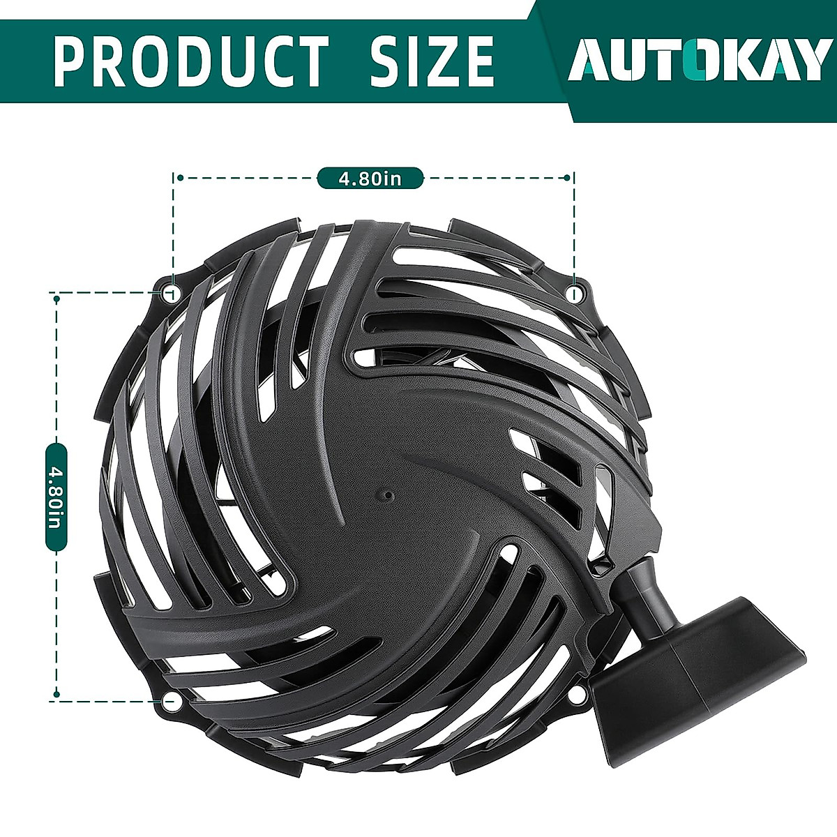 AUTOKAY 591139 593961 Recoil Starter Pull Start Assembly Compatible with Troy Bilt Craftsman TB110 TB200 140CC 150CC Engine Lawn Mower Parts Replace 593961 590588 593959 150-012