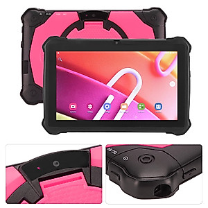 Kids Tablet 7in, 1960x1080 Octa Cores 5000mAh Tablet, Gaming Tablet with 5000mAh Large Capacity, 2.4G 5G RAM 4GB ROM32GB Front 5MP Rear 8MP Portable Tablet for 10 US Plug (Pink)