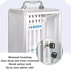 USB Rechargeable 12,24 Slot Mobile Phone Storage Cabinet Wall-Mounted Lockable Mobile Phone Storage Box Suitable for Schools, Factories, Conference Rooms (Size : 12)