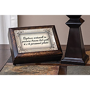 Cottage Garden Good Friends are Like Stars Burlwood Jewelry Music Box Plays Amazing Grace