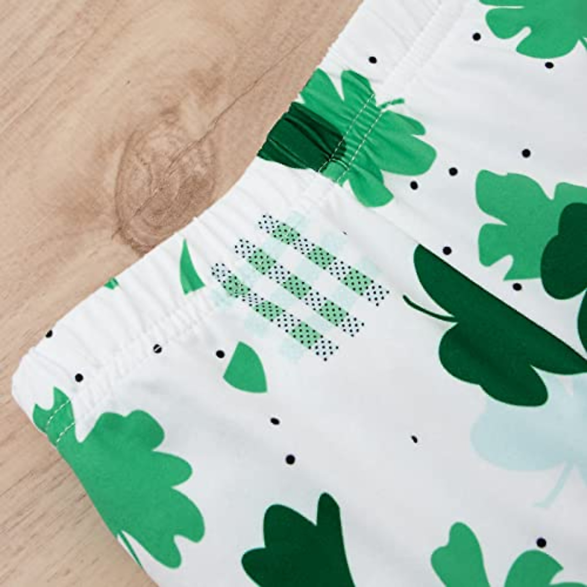 Gushehua Toddler ST Patrick's Day Clothing Sets Kids Baby Girls Long Sleeve Tops Dress+ Four-leaf Clover Legging Outfit (Green, 18-24Months)