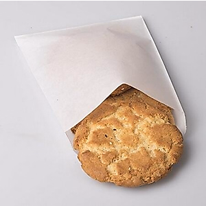 Flat Glassine Wax Paper Sandwich Bags 6 x 7 x 3/4. Waxed Paper Bags (100)