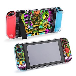 ZHENGJC Celebrate Fnaf Protective Case for Switch, Cartoons Anime Cute Case Hard Shell Dockable Protective Case Cover for Switch and JoyCon Controllerr for Nintendo Switch