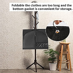 40‘’Garment Bags【3 Pack】Suit Bag for Storage Hanging Clothes Suitable for Storage of Dresses Suits Overcoats Garment Can Provide Neatness and Space-Saving for Your Wardrobe (Black, 40 × 24 Inch)