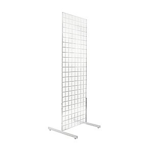 Only Garment Racks Grid Unit, 2' x 6' with Legs, White