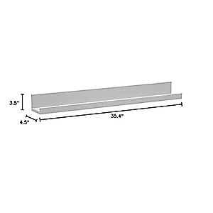 InPlace Shelving 9084678 35.4 in W x 4.5 in D x 3.5 in H Floating Shelf with Picture Ledge, White