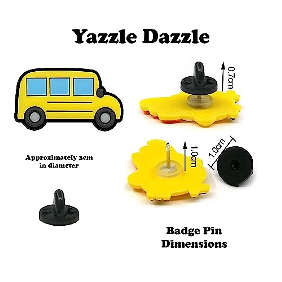 School Bus Apparel Pin Badge Pin Lapel Pin Unisex Yazzle Dazzle School Bus Homework Test Exam Learn Learning Class Student Chalkboard Teacher