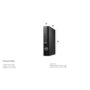 Dell OptiPlex 7010 Micro Form Factor Desktop, Intel Core i5-13500T (14 Core up to 4.6 GHz), Intel UHD Graphics, 16GB DDR4 RAM, 512GB PCIe SSD, Windows 11 Pro, Black