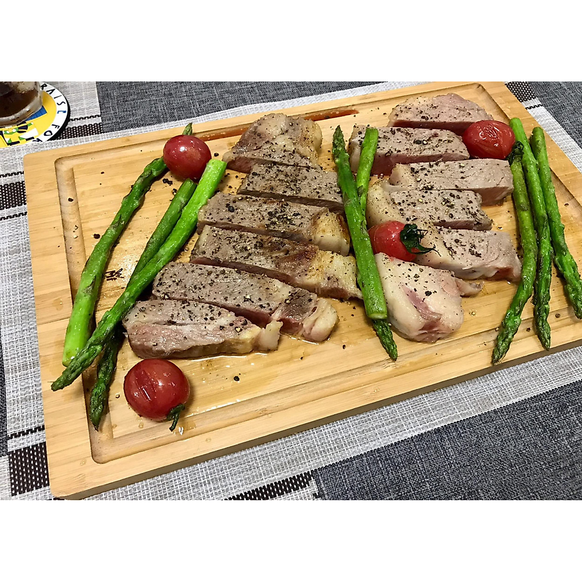 XXXL Extra Large Bamboo Cutting Board 24x16 Inches Largest Stove Top Wood Carving Board for Turkey BBQ Meat Vegetable with Juice Groove Over Sink