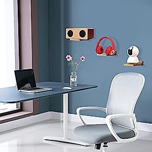 NIUBEST Small Floating Shelf,Carbonized Black,Set of 3 Small Wall Shelf for Bedroom Living Room Bathroom Kitchen Office-5x5 Inch