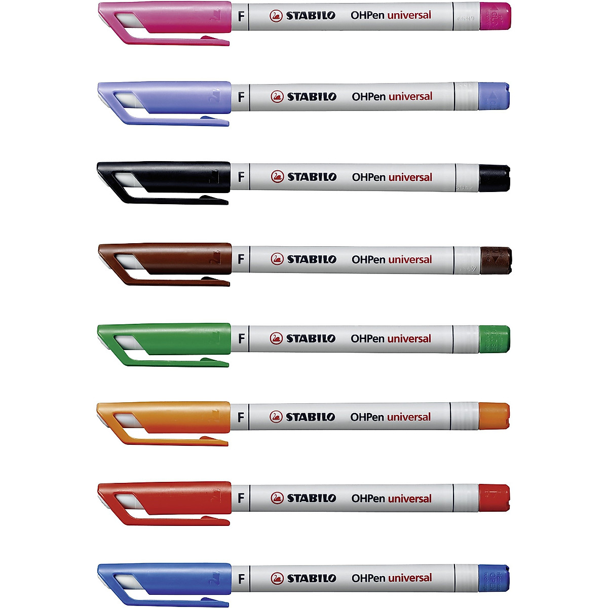 OHP Pen - STABILO OHP Pen Soluble - Fine - Wallet of 8 - Assorted colors