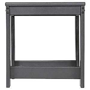 Signature Design by Ashley Amora Outdoor HDPE Patio End Table, Charcoal Gray