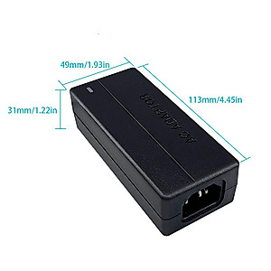 Snsnlent AC Adapter Power Supply 12V 4A 48W AC/DC Power Adapter with 5.5x2.1mm DC Plug 12V 4A 48W for LCD Monitor, LED Strip Light and Other Low Voltage Device