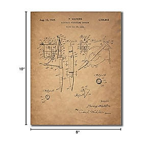 Tattoo Artist Patent Prints - Set Of 4 Vintage Wall Art Photos