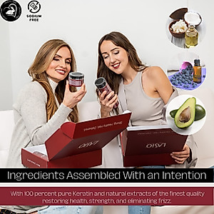 Lasio Keratin-Infused Hypersilk Intense Hair Repair and Healthy Hair Kit - Contains Professional Salon Level Grade Shampoo, Conditioner, and Masque - All In One Hair Kit