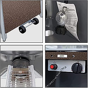 Outdoor Heater Patio Heater - 48000 BTU Commercial Propane Heater Space Heater Floor Standing with Wheels for Bedroom Garden Wedding Party Winter