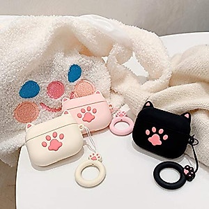 AKXOMY Airpods Pro Case Cute 3D Funny Cartoon Pink Paw Character Silicone Airpods Pro Cover,Kawaii Fun Lovely Design Skin,Cases for Girls Kids Teens Boys Airpods Pro (Pink Paw)