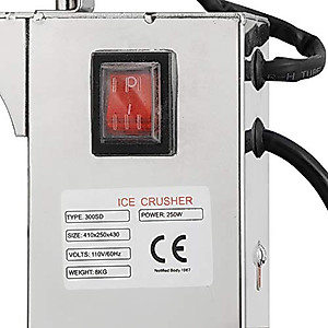 ZENY Commercial Industrial Quality Ice Shaver 250W 440lb/h Snow Cone Shaved Ice Maker Machine