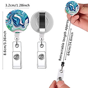 16 Pack Badge Reels Retractable for Nurses ID Badge Holder with Clip Retractable Badge Clip Retractable Badge Holders Nurse Badge Reel