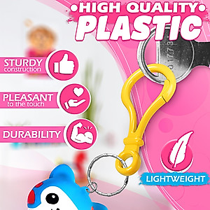 100 Pcs Plastic Keychain Clip - Plastic Lobster Claw Clasps Backpack Keychain Rings Plastic Keychain Clips for Crafts - Key Chain Hooks for Crafts Lanyard Clips and Hooks Plastic Keychains for Crafts