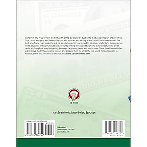 Mark Twain Basic Economics Workbook, Grades 5-8 Financial Literacy Books, Money, Taxes, and Economic Principals With Math Practice, 5th Grade Workbooks and Up, Classroom or Homeschool Curriculum