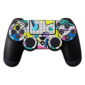 MightySkins Skin Compatible with Sony PS4 Controller - Awesome 80s | Protective, Durable, and Unique Vinyl Decal wrap Cover | Easy to Apply, Remove, and Change Styles | Made in The USA