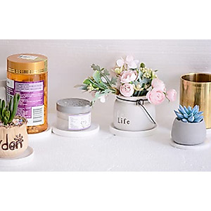 LargeFluted Marble Coaster,High Outside Low Inside and Low,Suitable for Drinks,Wine Glasses,CoffeeCoasters,Diameter4',thickness0.6', Texture Warm,and Delicate,Feel Cool and weighty