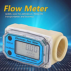 Diesel Fuel Meter Digital Fuel Meter Water Flow Meter Mini Digital Turbine Flowmeter Diesel Fuel Flow Meter 15-120L/min 1" NPT