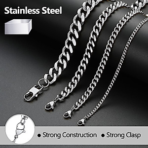 PROSTEEL Stainless Steel Necklace Chains 28 Inch Long Necklaces Mens Jewelry