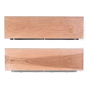DAKODA LOVE Floating Shelves | Solid Maple | Premium Craftsman Quality | Heavy Duty Hidden Bracket | Set of 2 (Natural, 36" L x 6" D)