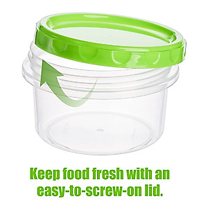 Elsjoy 36 Pack 8 oz Freezer Food Storage Container with Lid, Reusable Small Food Container Twist Top Plastic Condiment Cup, Leak Proof Deli Storage Containers, Freezer & Dishwasher Safe