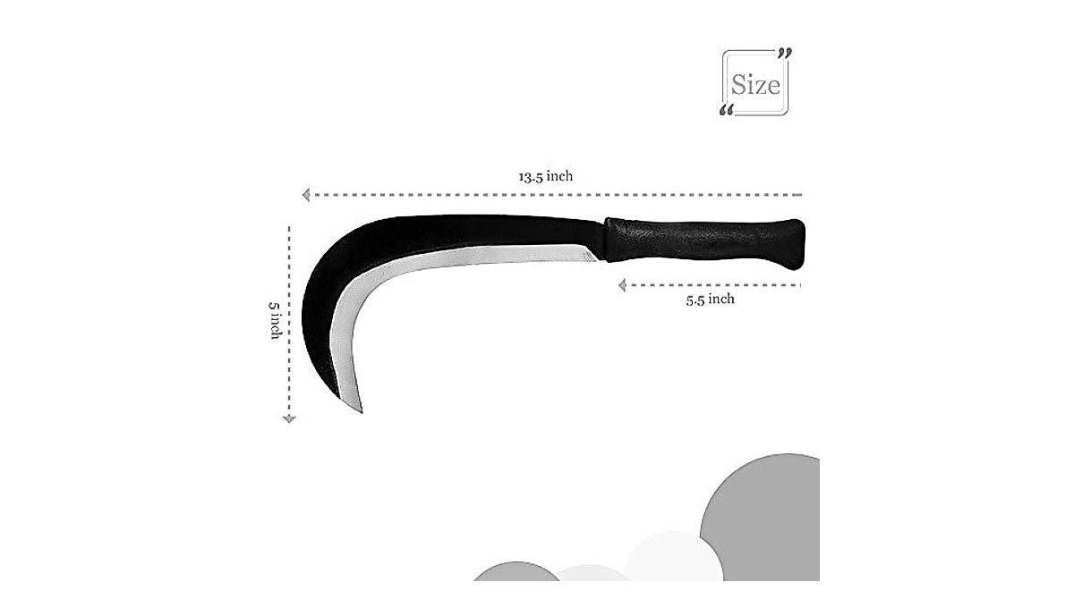 Heavy Duty Billhook Sickle Machete for Clearing & Weeding