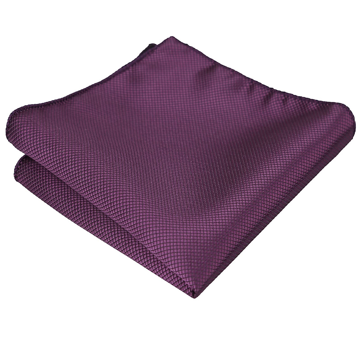 Alizeal Mens Solid Mini Squares Formal Banded Pre-tied Bow Ties Set-Dark Purple