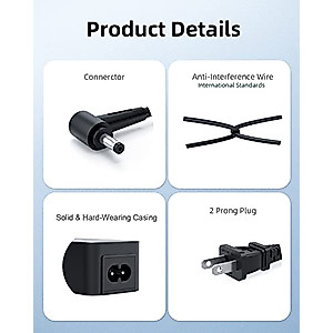 Charger for Asus Chromebook C202S C202SA C202 C202SA-YS02 C202SA-YS01 (Not Fit for 40W C202SA-YS04) Laptop, (UL Certified Safety), Round Connector, 33W