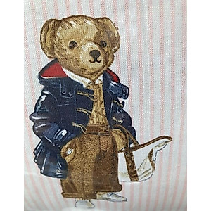 POLO RALPH LAUREN Teddy Bear Sweater Girls Pink Stripe King Comforter Set with 2 King Shams