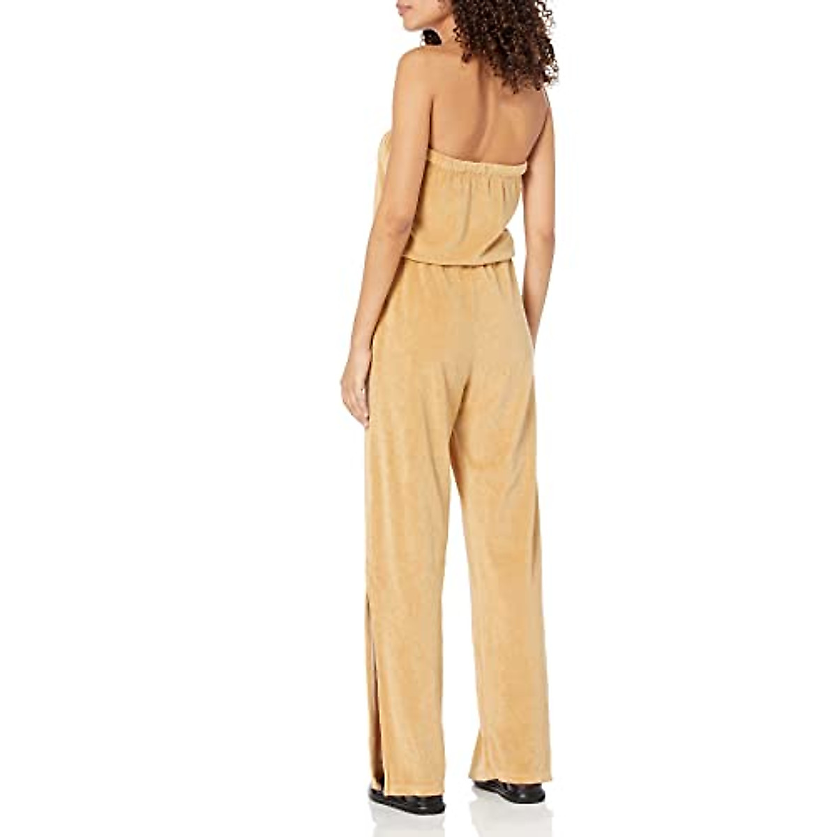 Monrow Womens Hr0145-terry Cloth Bandeau Jumpsuit, Irish Cream, Small US