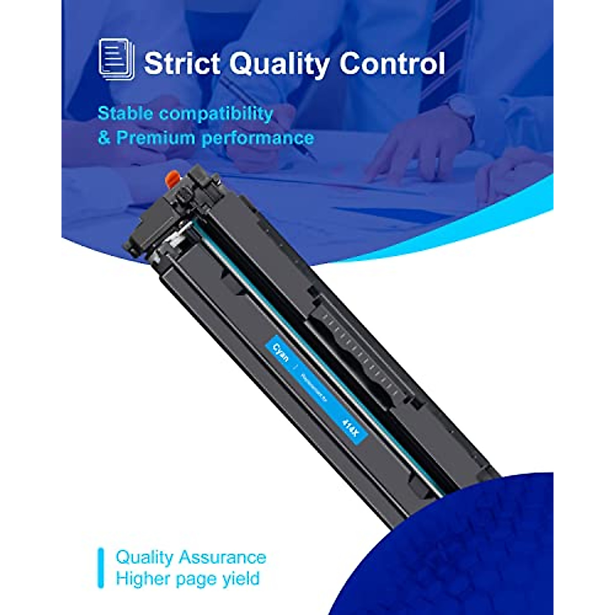 (with Chip) 414X 414A Toner Cartridge 4 Pack Compatible Replacement for HP 414A W2020A 414X W2020X Work with Color Pro MFP M479fdw M454dw M479fdn M454dn M454 M479 Printer (Black Cyan Magenta Yellow)