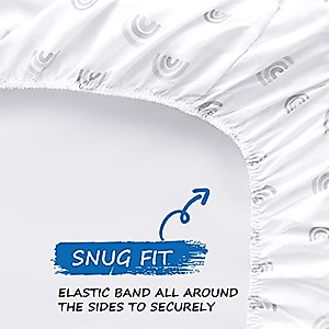 Rainbow Changing Pad Cover Diaper Changing Table Pad Covers 2 Pack 32”x17”x5.5” for Standard Baby Changing Pads Universal Microfiber Soft Cradle Sheets for Baby Boys Girls