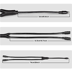 iGreely 8mm Splitter 8mm Female and Male Y Splitter Adapter Cable for Solar Panel RV Automotive Marine Portable Power Station Compatible with Jackery Goal Zero (8mm Male to 8mm Female x 2)