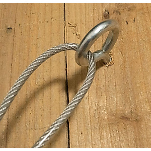 EUCARLOS 10 Pack 3.2 Inches Screw Eyes, Heavy Duty Screw in Eye Hooks for Securing Cables Wires, Self Tapping Screws Eye Bolts for Indoor & Outdoor Use