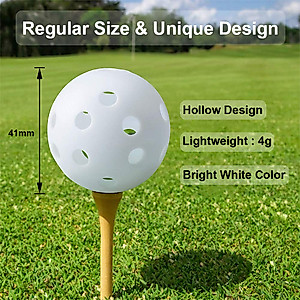 Practice Golf Balls 50 Pack, Plastic Golf Training Balls 5 inch Golf Balls for Driving Range, Swing Training, Indoor Simulators, Outdoor and Home Use