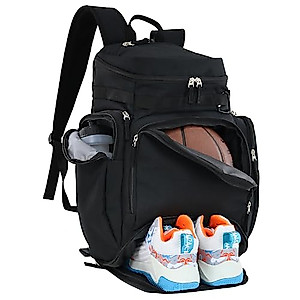 Goloni basketball backpack bag With Large shoe and ball compartment, soccer backpack, baseball, softball, volleyball sport backpack bag, travel gym backpack, basketball training equipment